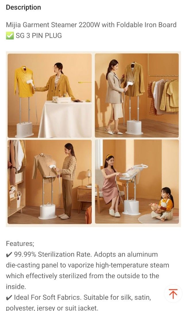 Xiaomi Mijia Garmet Steamer 2200w with Foldable iron board, Furniture ...