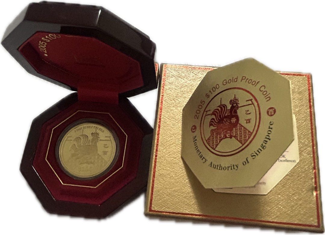 1oz 999.9 FINE GOLD coin 鸡 year 2005 年 ROOSTER, Hobbies & Toys ...