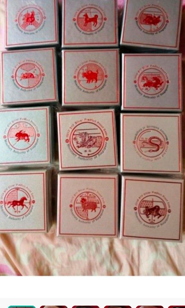 2005 to 2016, silver coloured proof, Singapore Mint 3rd Series of ...