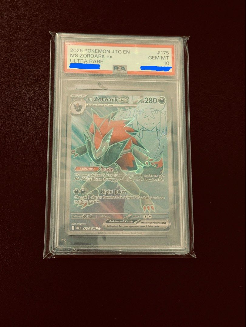 2025 Pokemon JTG EN N's Zoroark EX Ultra Rare PSA 10, Hobbies & Toys ...