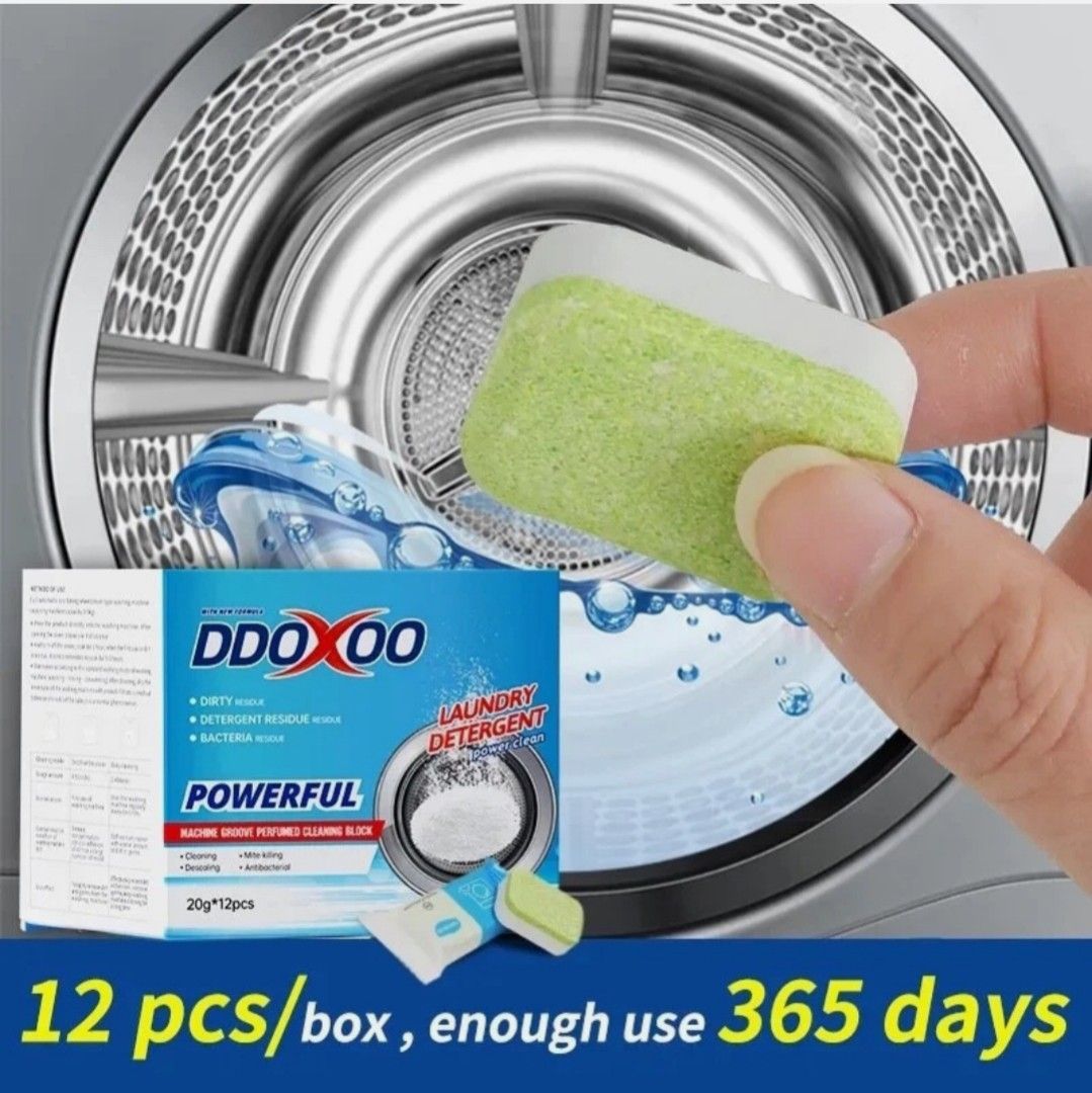 20g x 12 Tablets DDOXOO Powerful deep Washing Machine fresh Cleaner ...