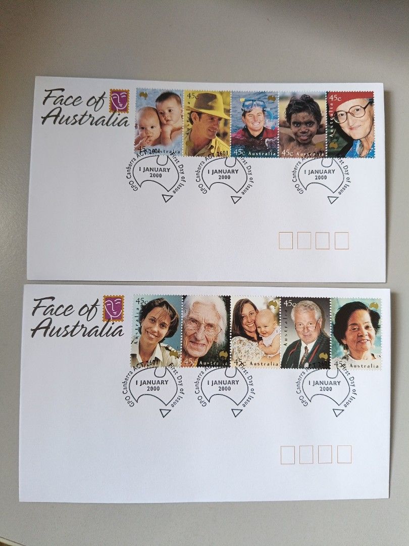 2 pcs Australia FDC Face of Australia (2), Hobbies & Toys, Memorabilia ...