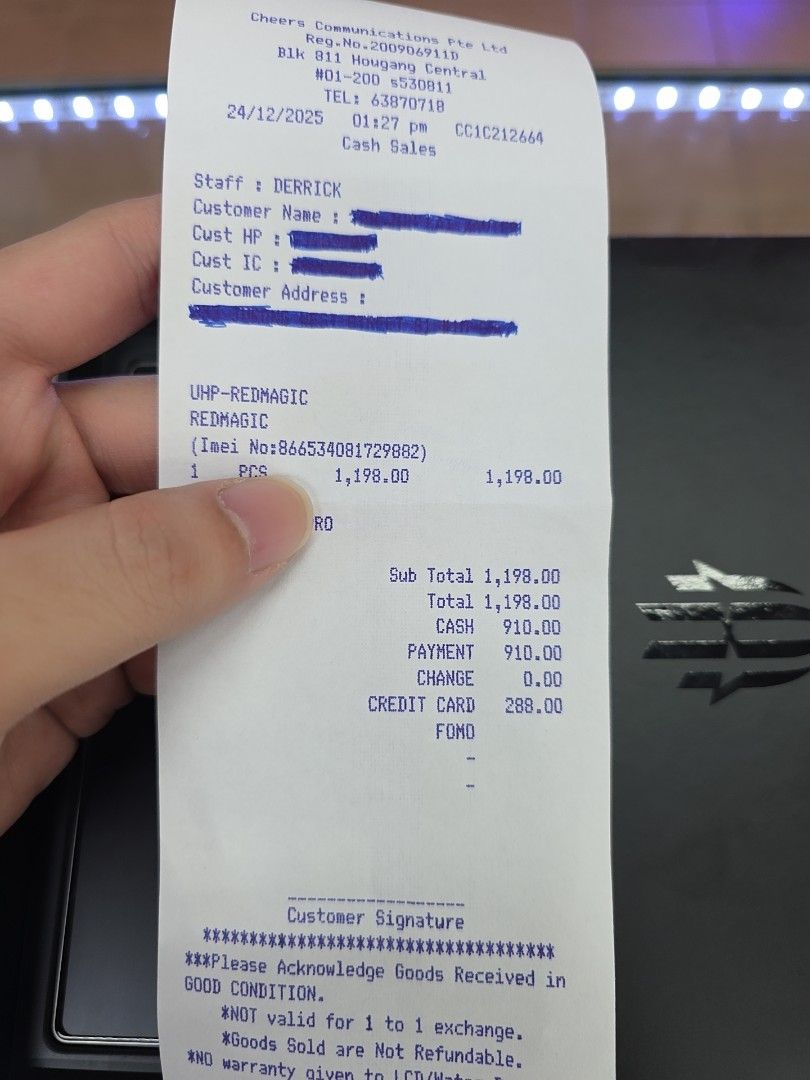 ( 2 Day Old ) LNIB Red Magic 11 Pro (5G) 16 + 512Gb Subzero ( Global ...