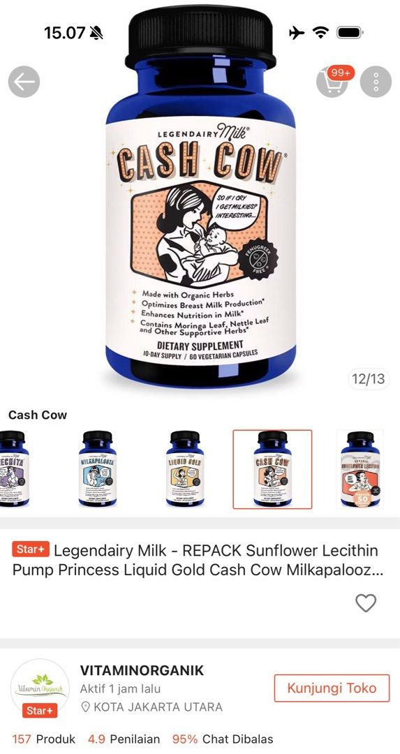 ️ CASH COW LEGENDAIRY MILK ASI BOOSTER PUMP PRINCESS BUKAN MOM UUNG ...