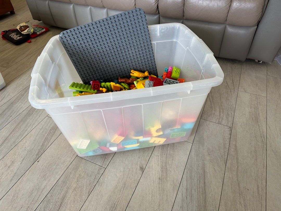 🌈 LEGO DUPLO BIG MIXED LOT WITH BASE PLATE – ~40% of 80L BOX 🧱, Hobbies ...