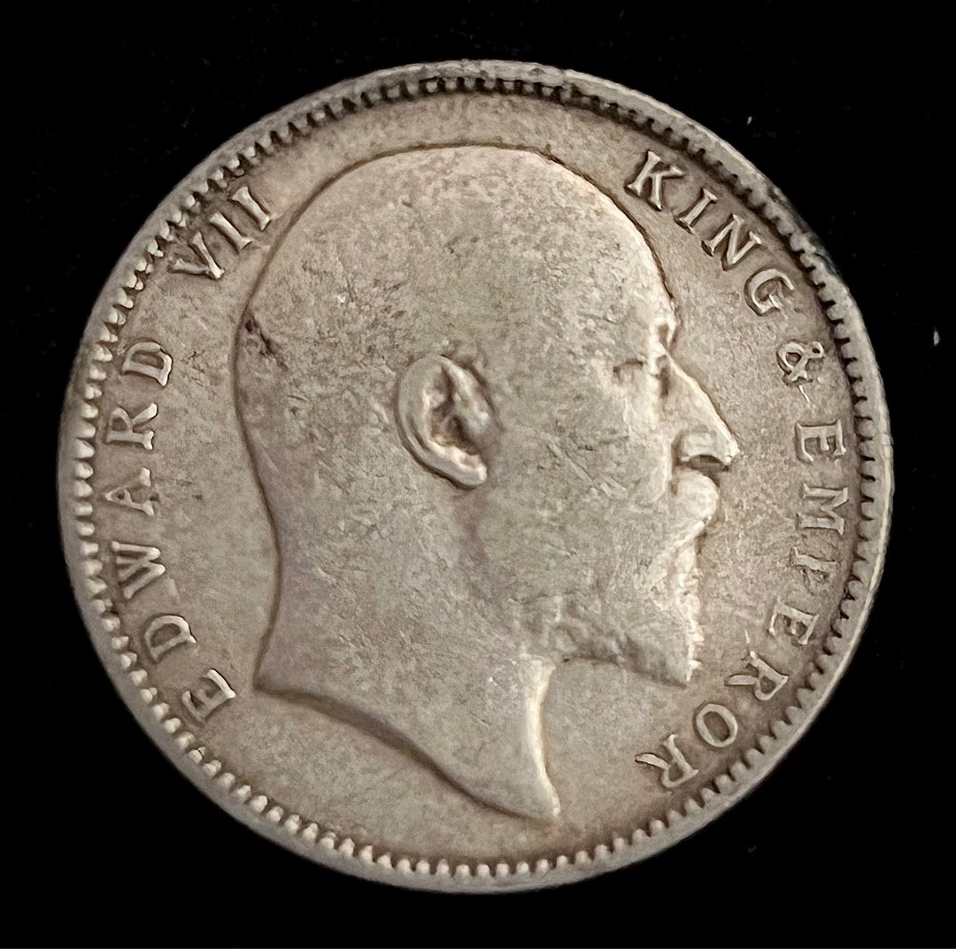 1905 Old British India Raj Princely States King Edward VII ONE 1-Rupee ...