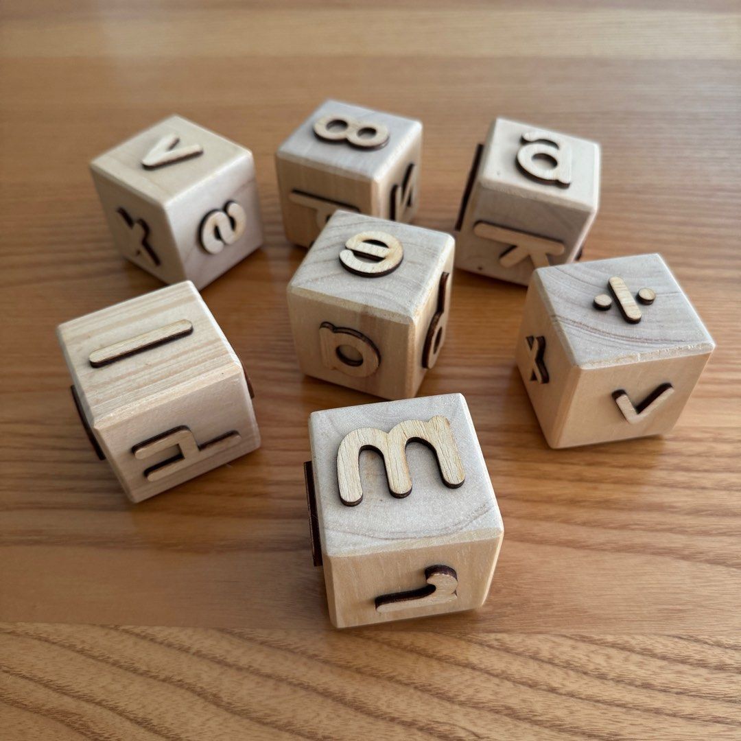 AGW Wooden Alphabet and Number Blocks, Hobbies & Toys, Toys & Games on ...