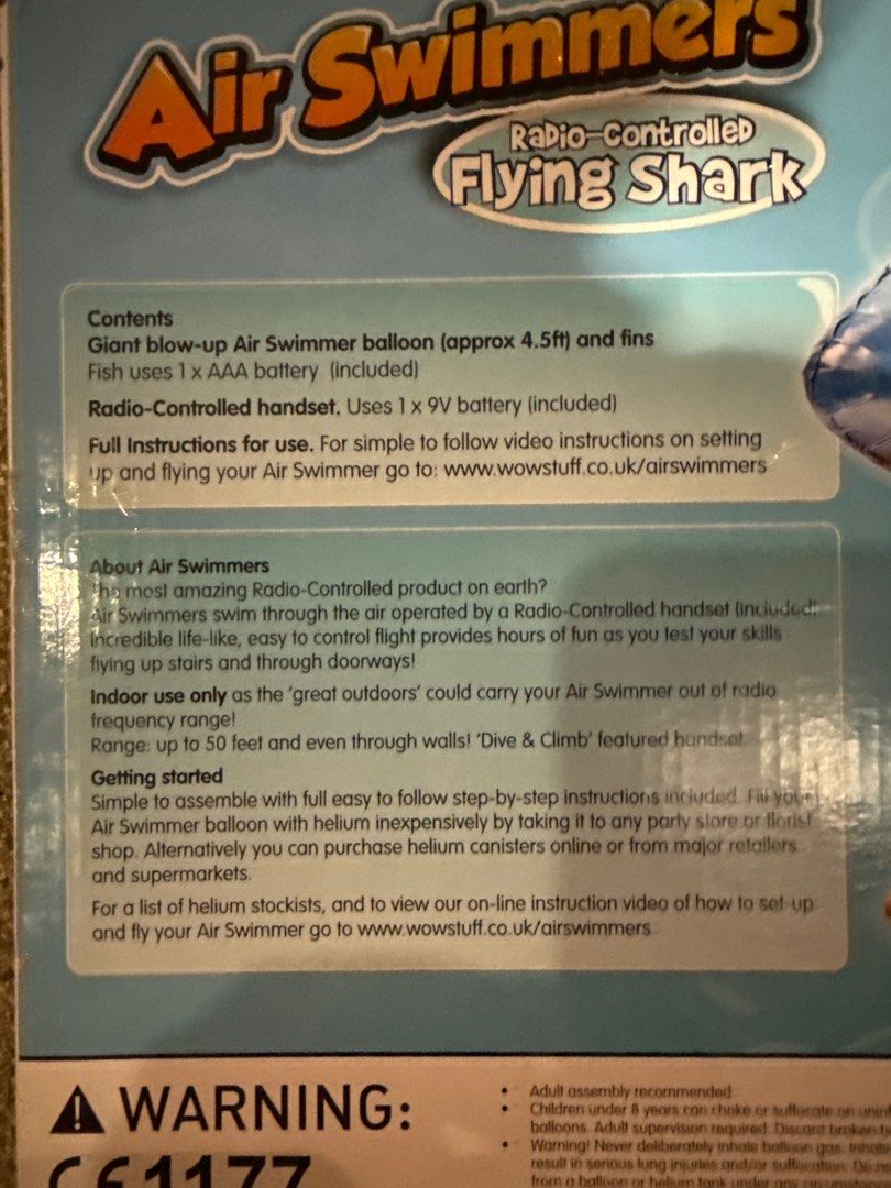 Air Swimmers Radio-Controlled Flying Clownfish & Shark, Hobbies & Toys ...