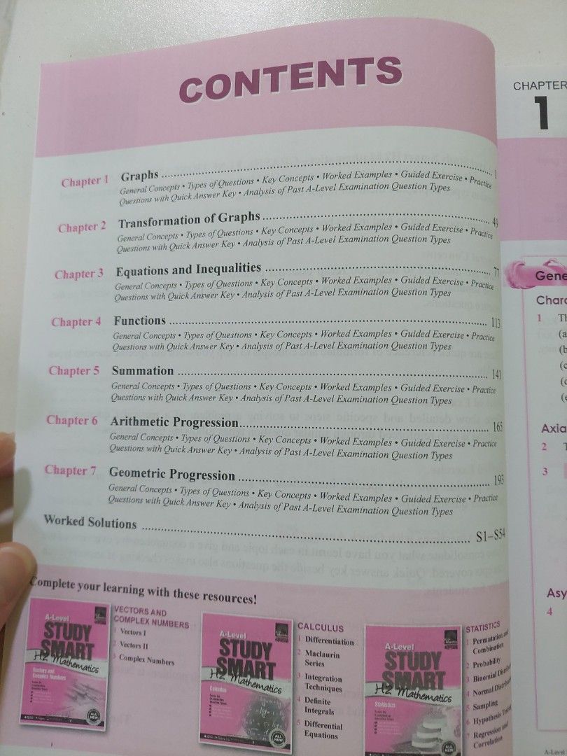 A-Level Study Smart H2 Mathematics Textbook, Hobbies & Toys, Books ...