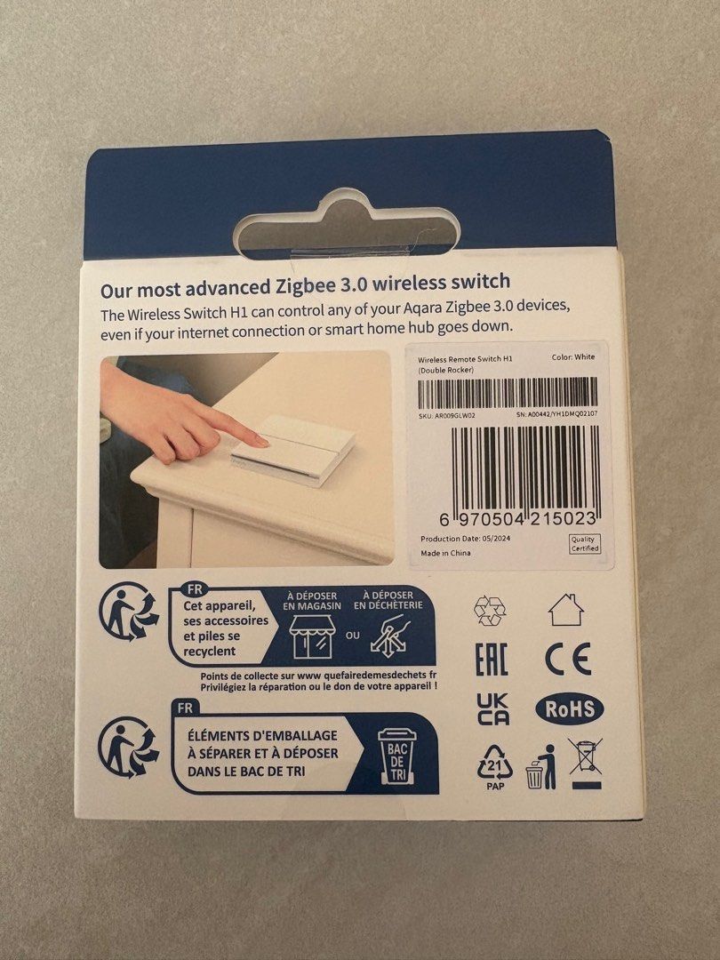 Aqara Wireless Remote Switch H1 (Double Rocker), TV & Home Appliances ...