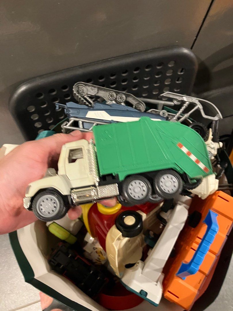 Assorted Toy Vehicles - Fire Truck, Helicopter, Garbage Truck, Hobbies ...