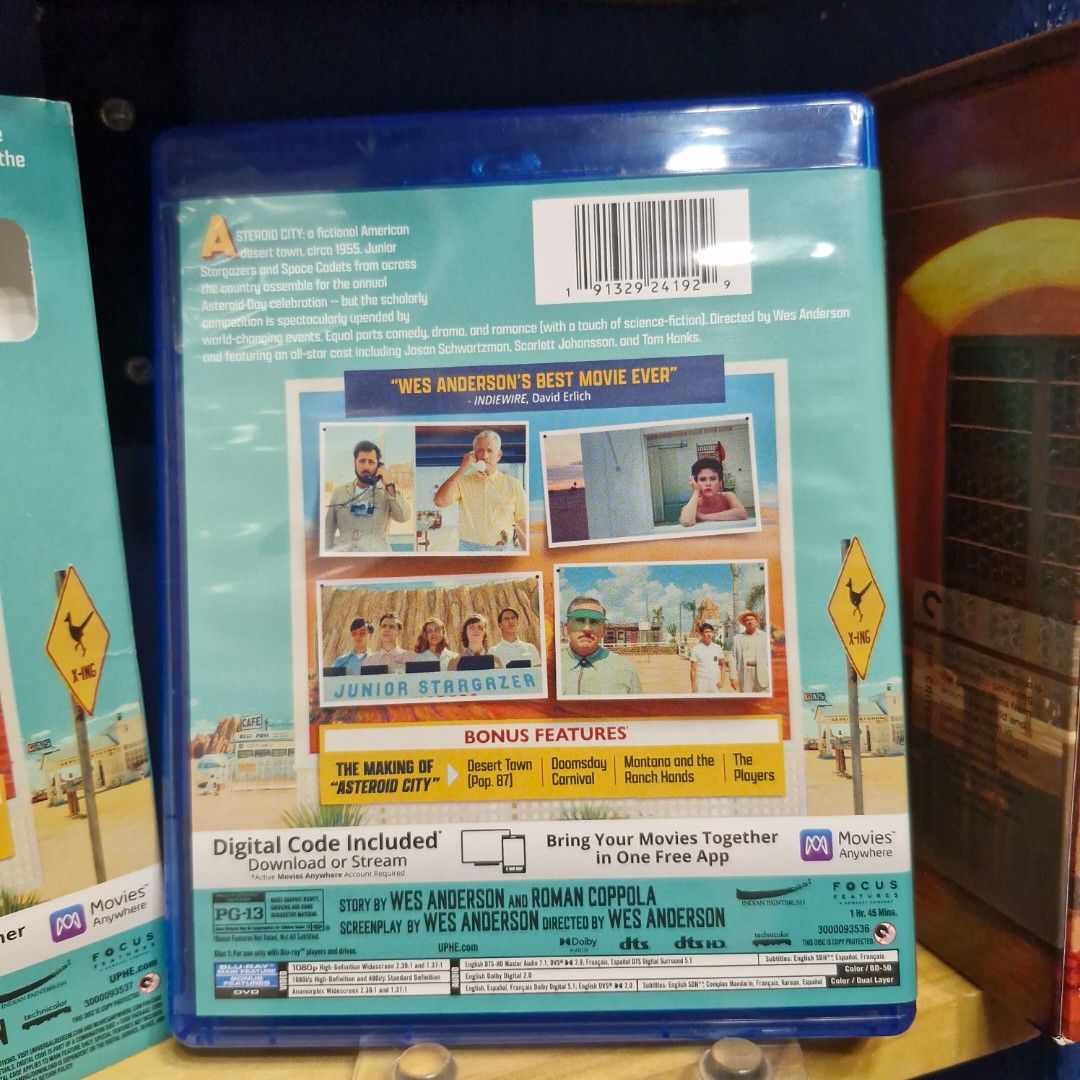 Asteroid City Bluray + DVD Collection Set Wes Anderson Film Movie ...
