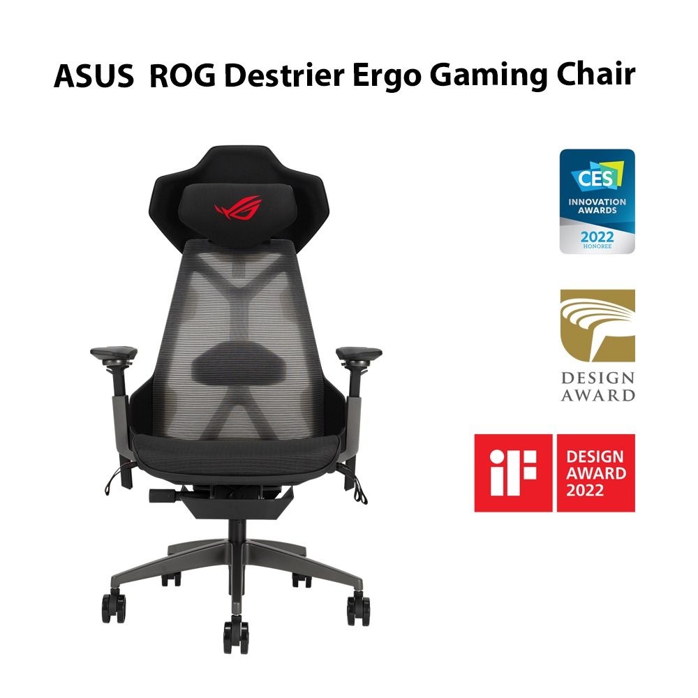 ASUS ROG Destrier Ergo Gaming Chair 3D with 360 fully rotate, Furniture ...