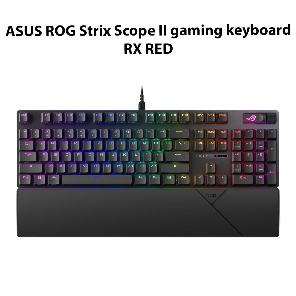 ASUS ROG Strix Scope II RX gaming keyboard with pre-lubed ROG RX ...