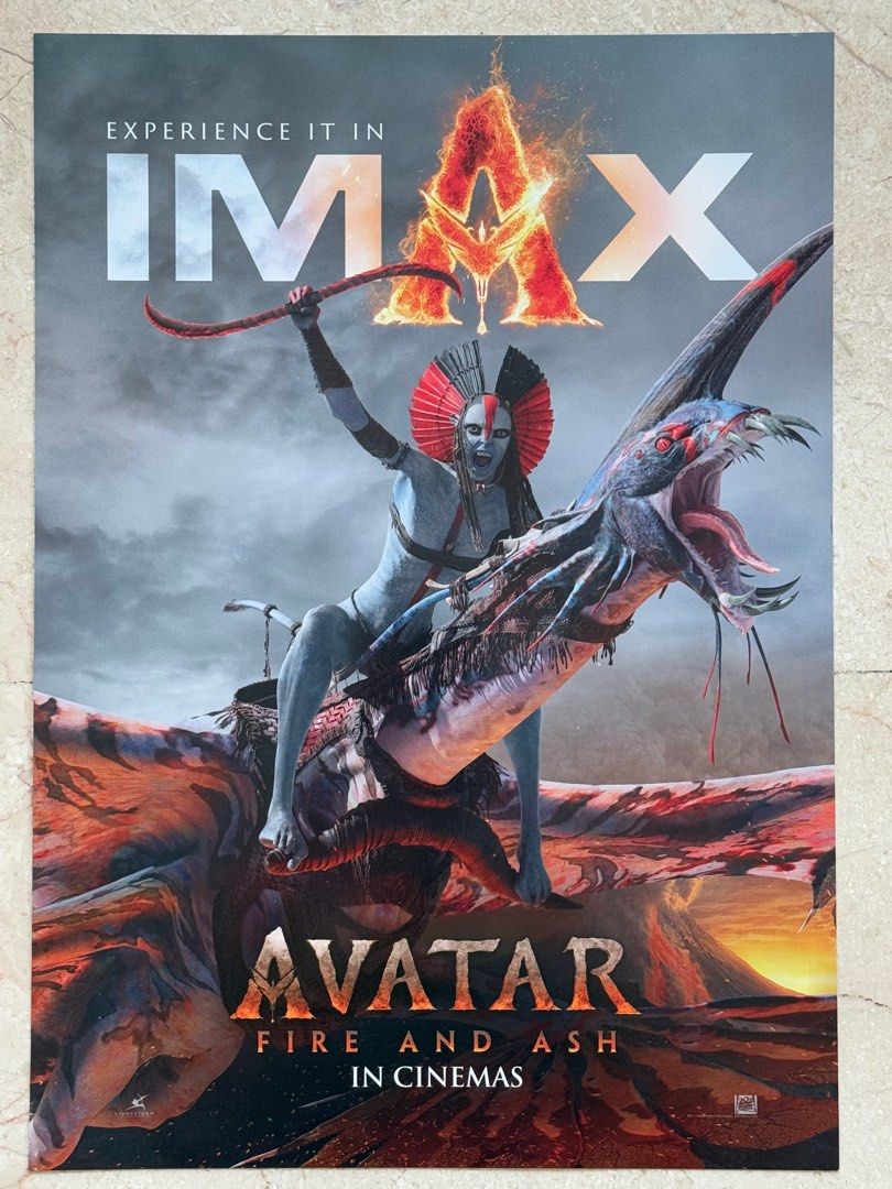 Avatar: Fire and Ash IMAX Movie Poster, Hobbies & Toys, Memorabilia ...
