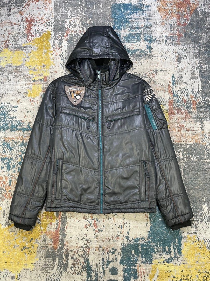 Avirex US Army Bombardier Hooded Puffer Jacket, Men's Fashion, Coats ...