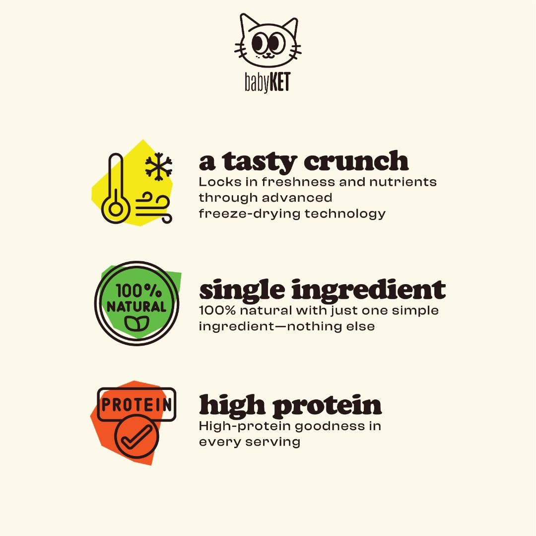 babyKET Freeze Dried Chicken Cubes (25 x 100g), Pet Supplies, Pet Food ...