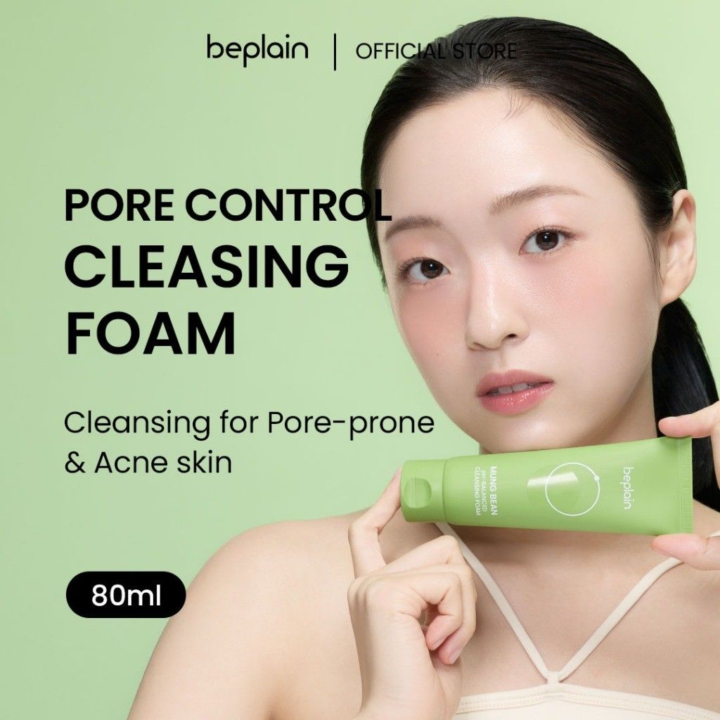 Beplain mung bean pore control cleansing foam cleaner face facial wash ...