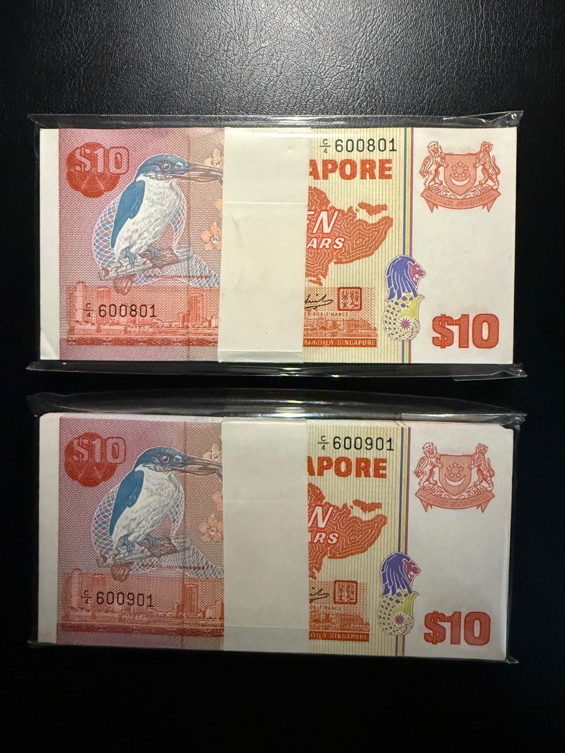 Birds Serie $10 Stack Singapore Old Notes, Hobbies & Toys, Memorabilia ...