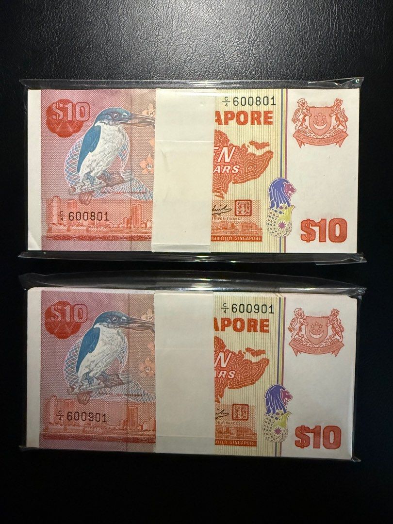 Birds Serie $10 Stack Singapore Old Notes, Hobbies & Toys, Memorabilia ...