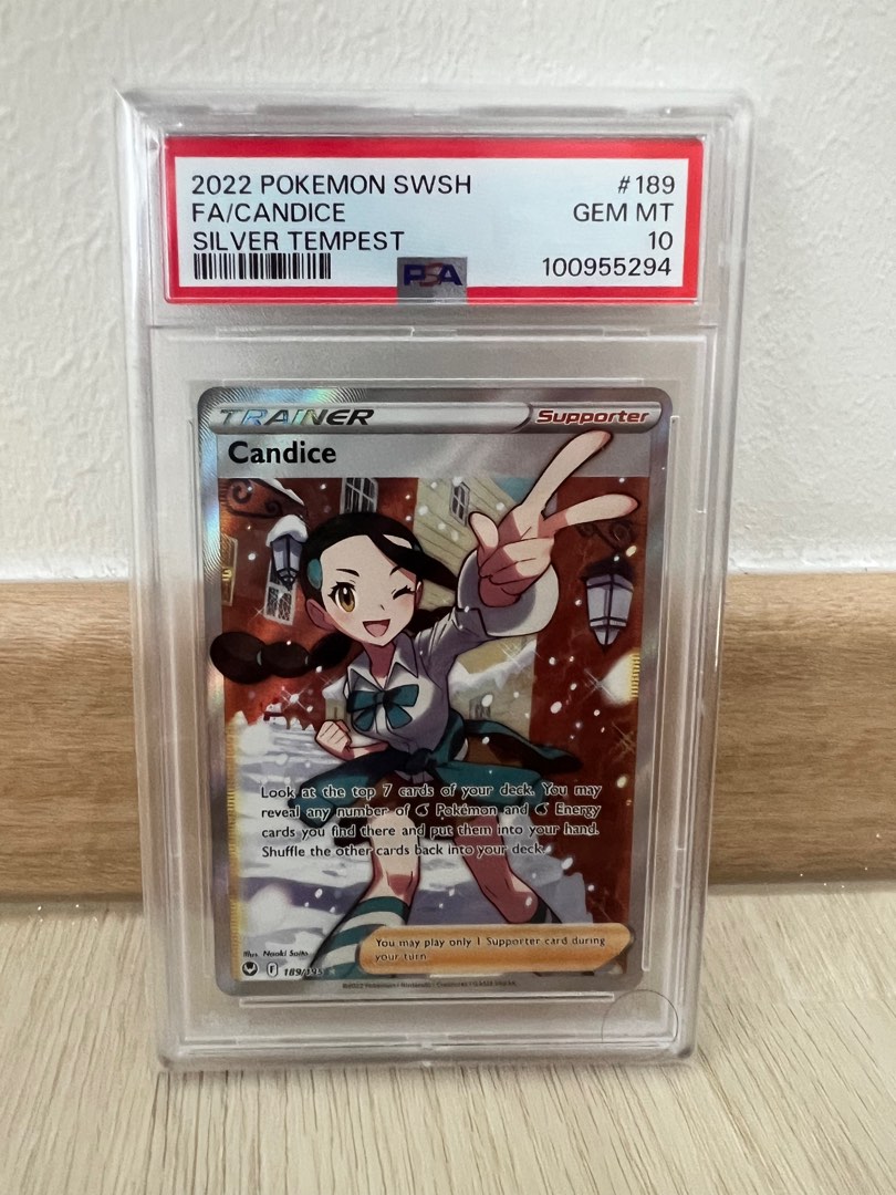 Candice PSA 10 2022 Trainer POKEMON SWORD & SHIELD SILVER TEMPEST #189 ...