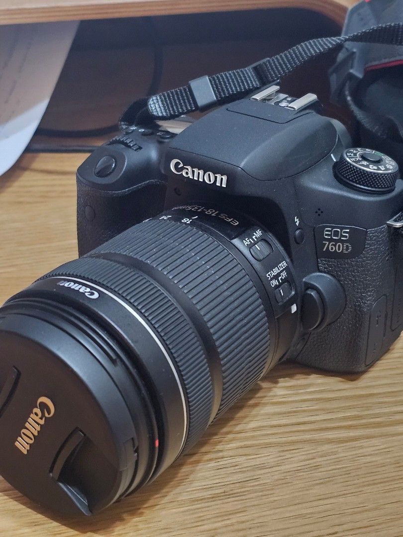 Canon EOS 760D DSLR Camera with Lens, Photography, Cameras on Carousell
