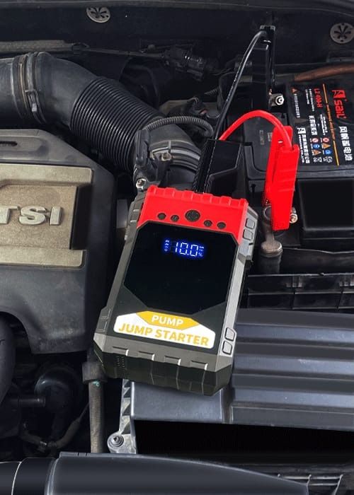 Car Battery Jump Starter with Air Compressor Tyre Pump USB Charger Jump ...