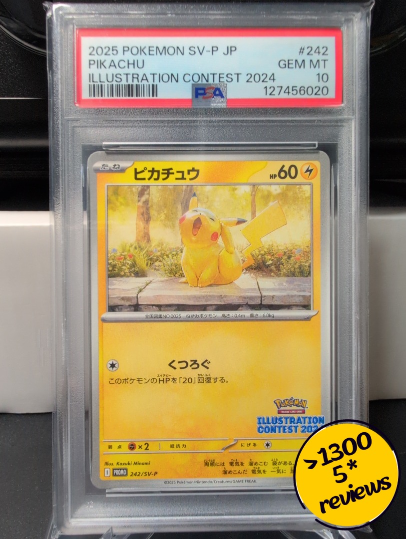 [Cert 127456020] Pikachu Illustration Contest 2024 PSA 10, Hobbies ...