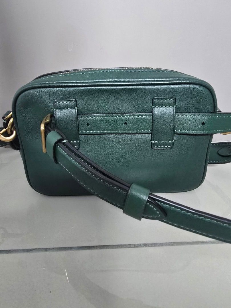 Coach Glovetanned Leather Crossbody Bag - Green, Women's Fashion, Bags ...
