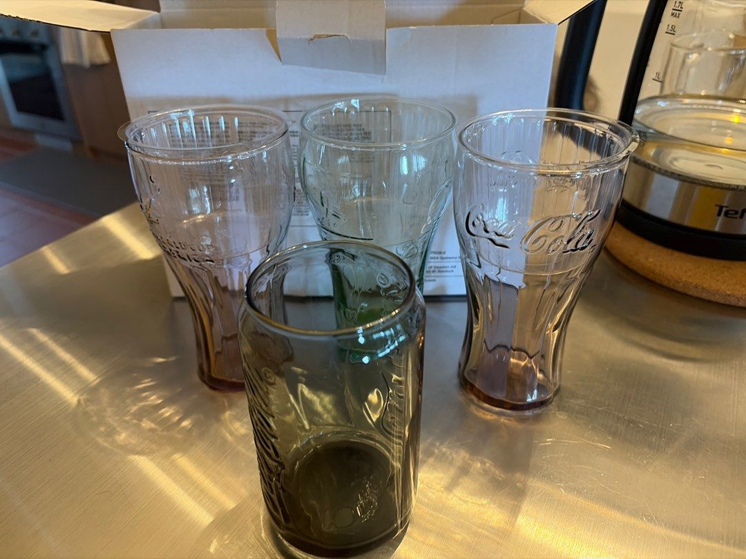 Coca-Cola Glass Set, Furniture & Home Living, Kitchenware & Tableware ...
