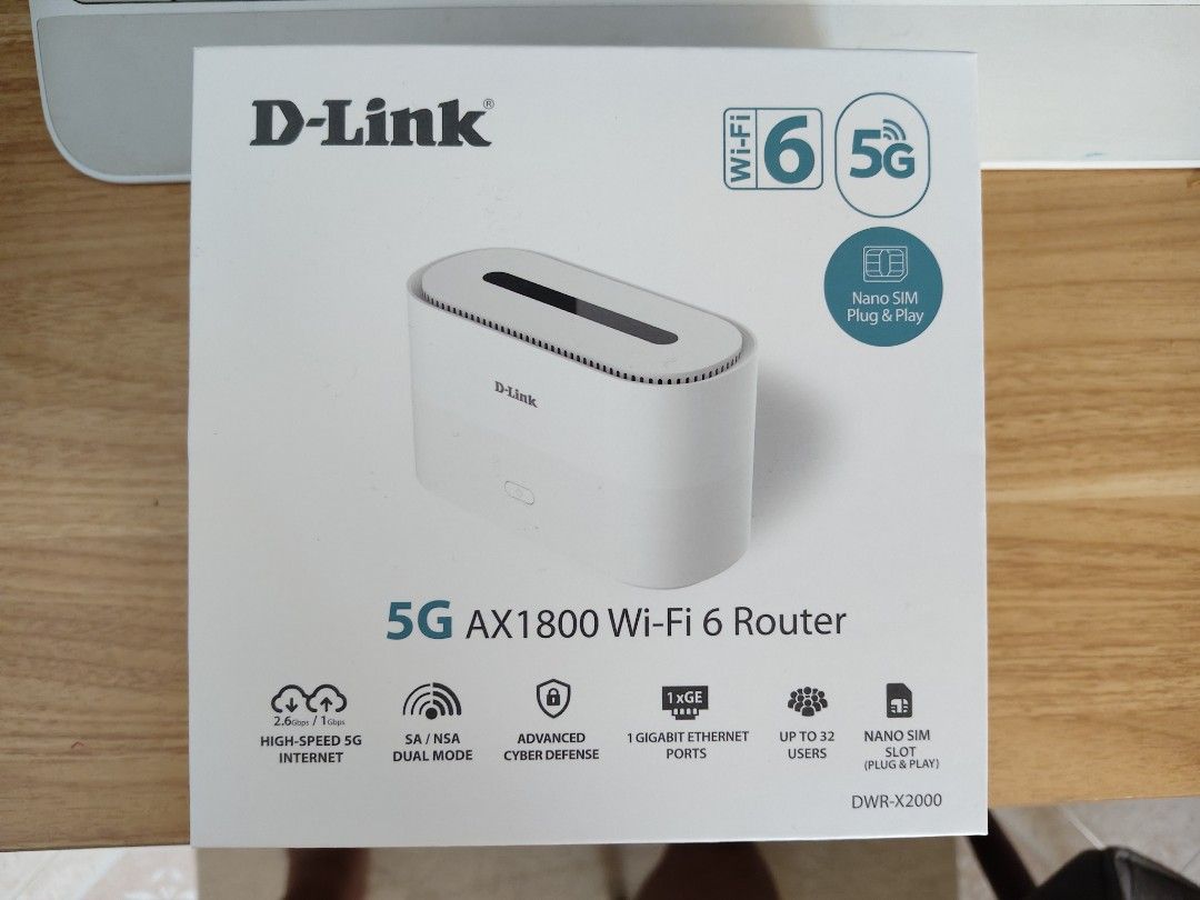 D-Link 5G SIM card router AX1800 Wi-Fi 6, Computers & Tech, Parts ...