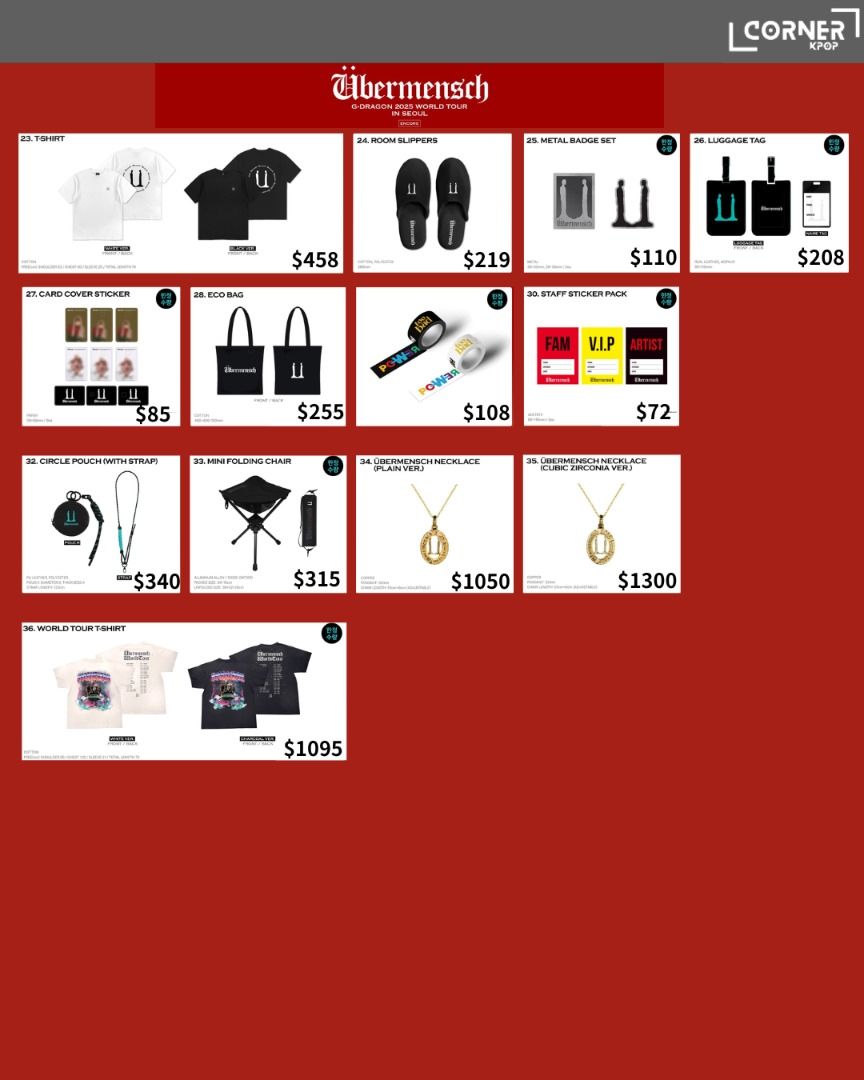 G-DRAGON 最新韓國預訂 G-Dragon 2025 World Tour Übermensch IN SEOUL MD ENCORE ...