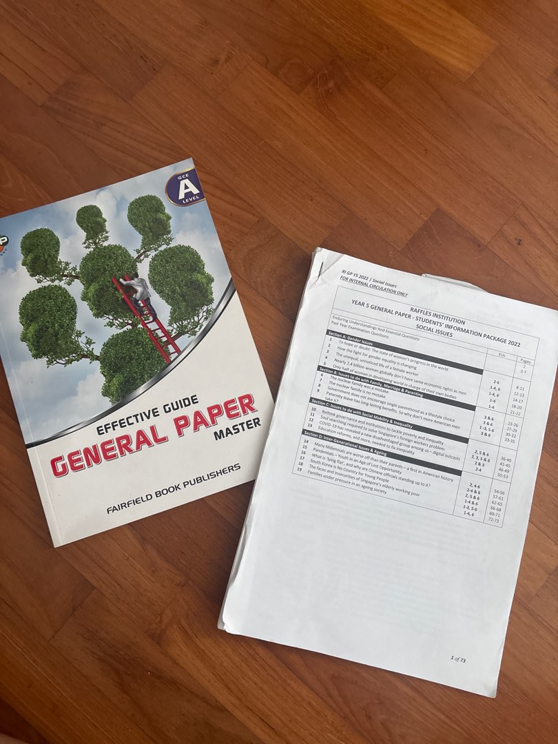 General Paper Raffles Institution Notes, Hobbies & Toys, Books ...