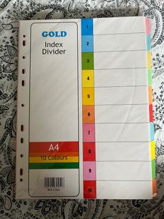 5 sets paper index filing divider, Hobbies & Toys, Stationery & Craft ...