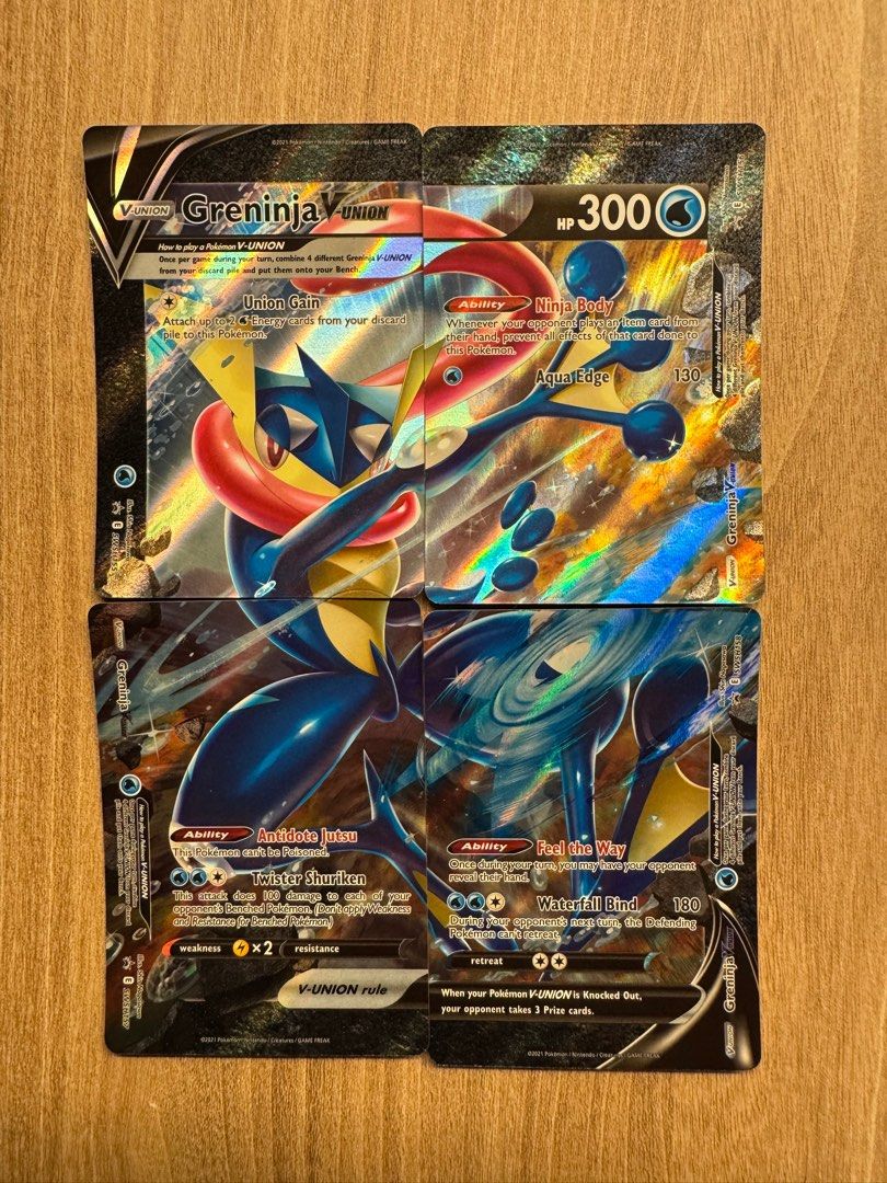 Greninja V-UNION Pokemon Card Full Set, Hobbies & Toys, Toys & Games on ...