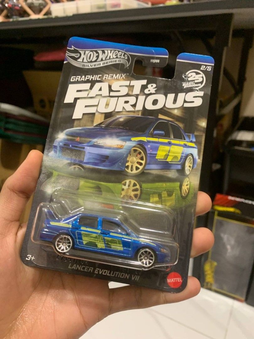 Hot Wheels Fast & Furious Lancer Evolution VII Blue, Hobbies & Toys ...