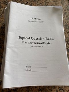 IB Physics HL Topical question banks and worksheets from MATH VISION ...