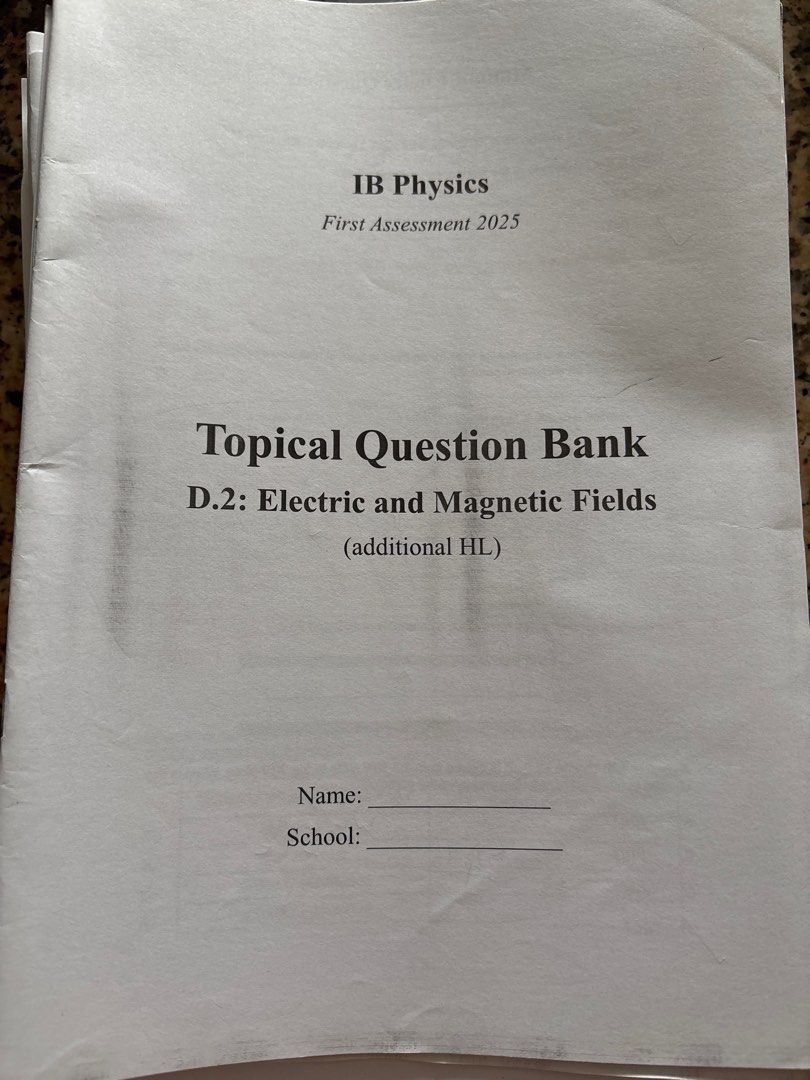 IB Physics HL Topical question banks and worksheets from MATH VISION ...