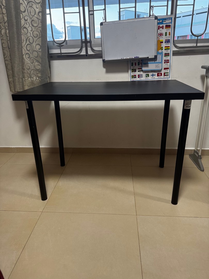 IKEA Black Study Table, Furniture & Home Living, Furniture, Tables ...
