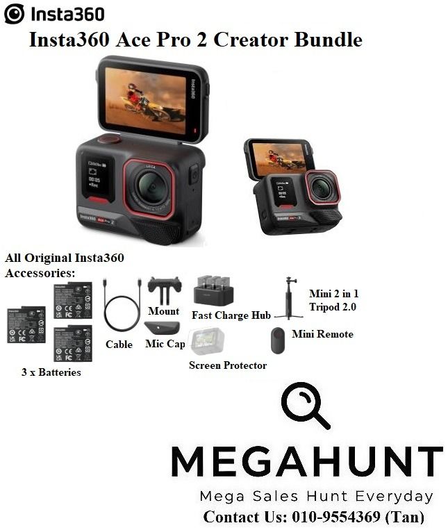 Insta360 Ace Pro 2 Creator Bundle Sports Action Video Camera - Complete ...