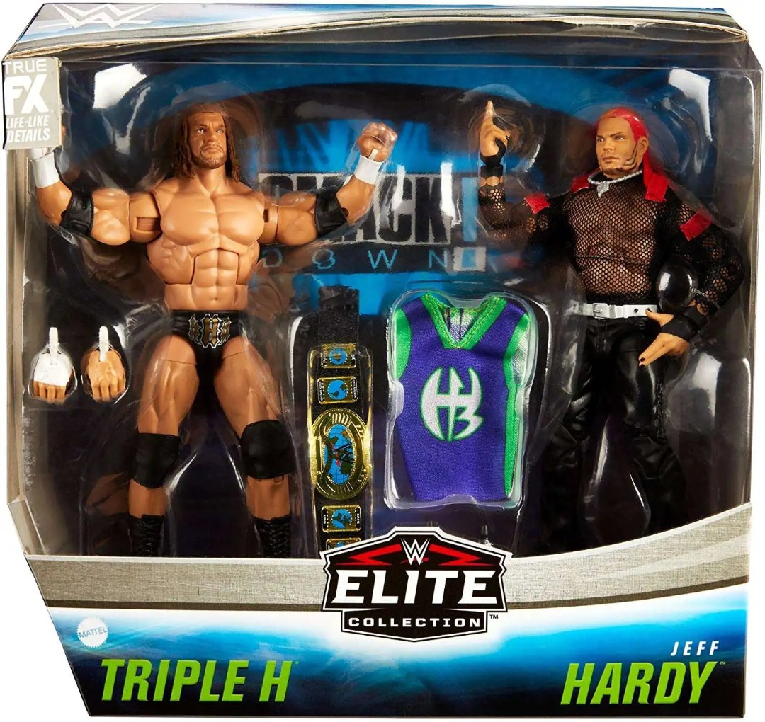 Jeff Hardy & Triple H (HHH) - WWE Elite 2-Pack WWE Toy Wrestling Action ...
