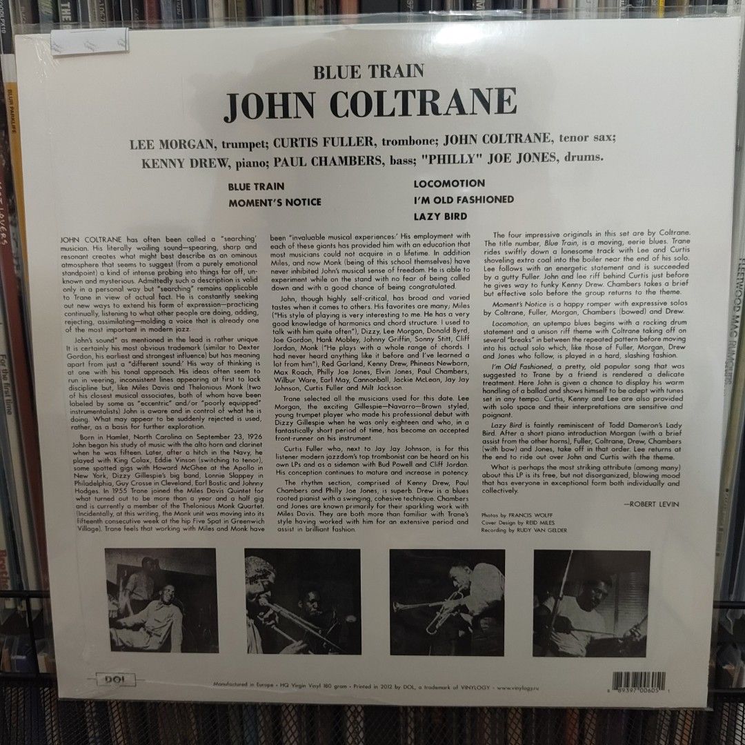 John Coltrane - Blue Train Vinyl, Hobbies & Toys, Music & Media, Vinyls ...