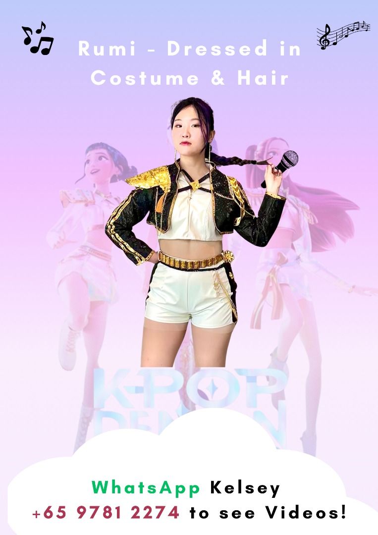 Kpop Demon Hunters - Rumi Cosplay, Sing-along, and Hosting for Parties ...