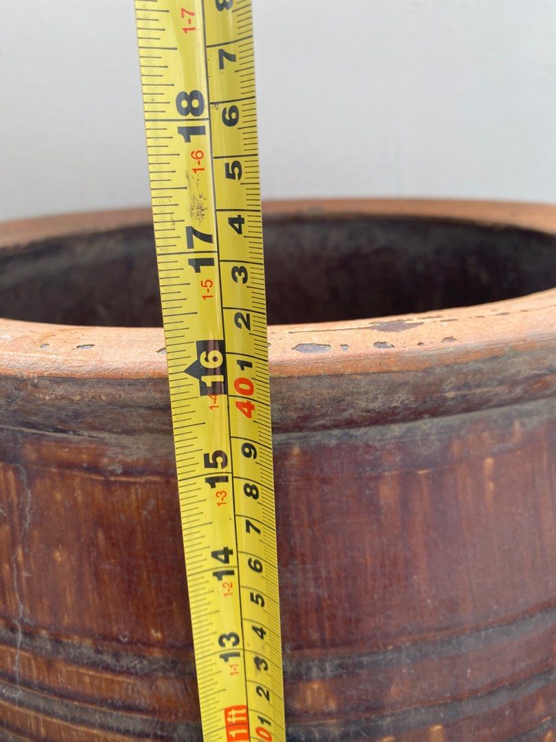 Large Vintage Brown Ceramic Pot No Hole Can Keep Fish , Furniture ...