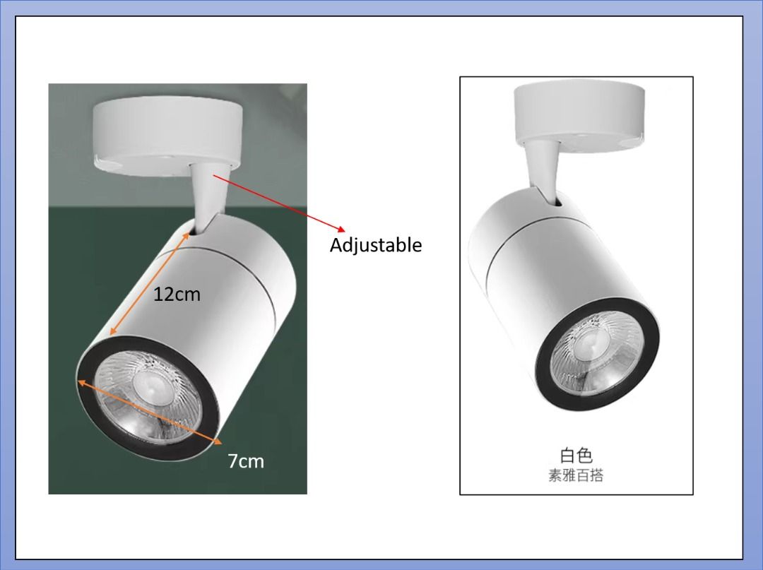 LED Track Light 12W/220V Warm White, Furniture & Home Living, Lighting ...