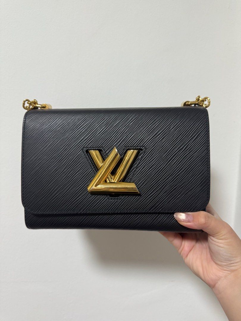 CLEARING OFF Authentic LV Twist MM Black Gold Full Set no Receipt ...