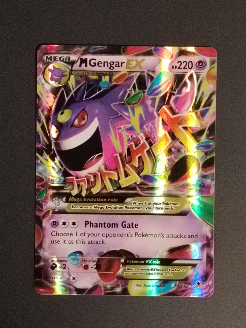 M Gengar EX Pokémon Card, Hobbies & Toys, Toys & Games on Carousell
