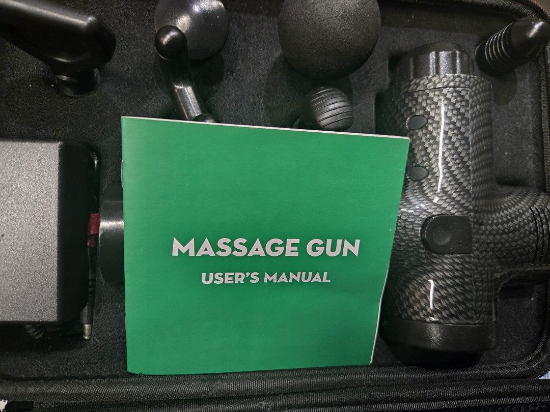 Massage Gun with Multiple Attachments, Health & Nutrition, Massage ...