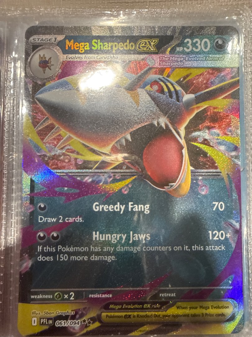 Mega Sharpedo EX 061/094 - Pokemon Card, Hobbies & Toys, Toys & Games ...