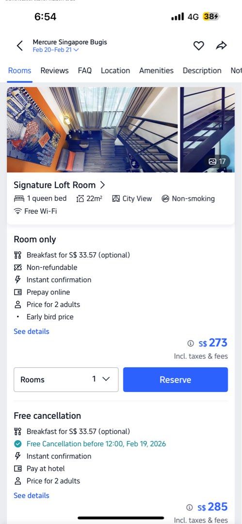 Mercure Singapore Bugis 1 night stay in signature loft room with ...